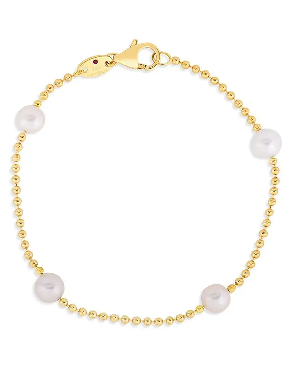 Roberto Coin 18k Cultured Pearl Bracelet - Yellow Gold