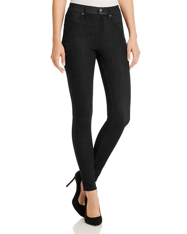 Hue Ultra-soft High-waisted Denim Leggings - Black