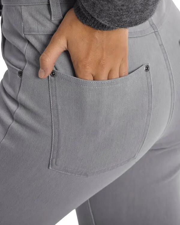 Hue Ultra-soft High-waisted Denim Leggings - Silver Grey Wash