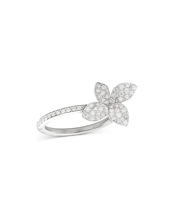 Pasquale Bruni 18k Gold Petit Garden Diamond Flower Ring - White