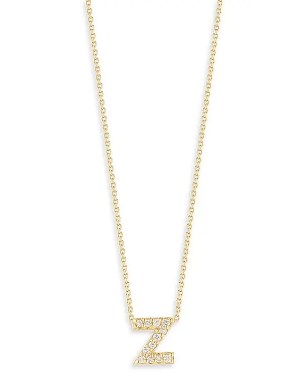 Roberto Coin 18k Yellow Gold And Diamond Initial Pendant Necklace - Z