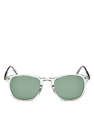 Garrett Leight Kinney Square Sunglasses 49mm - Clear/semi-flat Pure G15