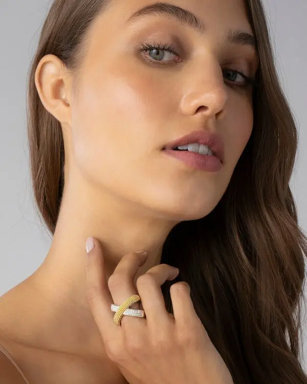 Lagos Sterling And 18k Yellow Gold Diamond Ring