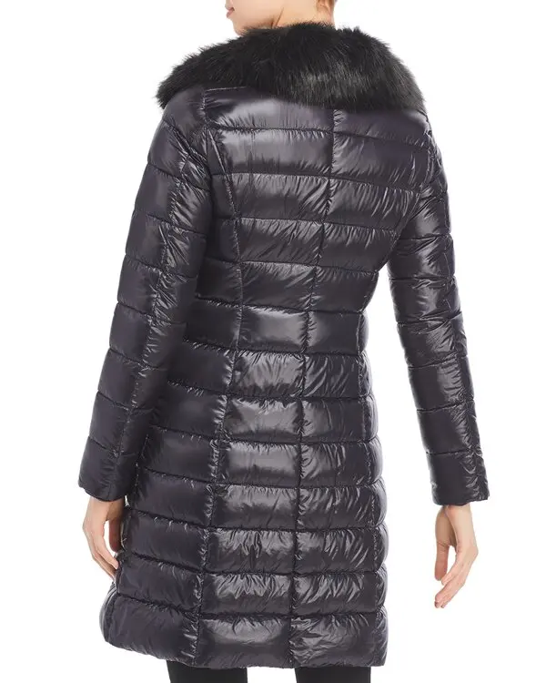 Herno Elisa Faux Fur Collar Puffer Coat