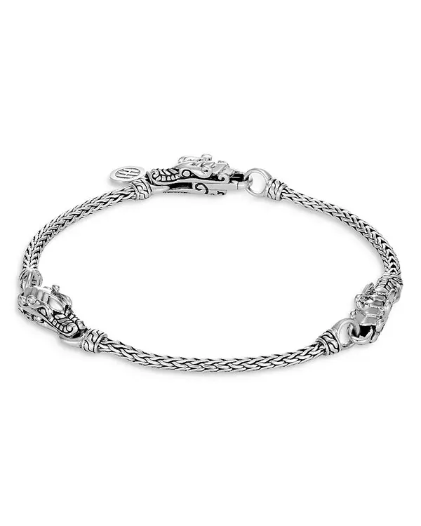 John Hardy Legends Naga Dragon Station Link Bracelet - Silver
