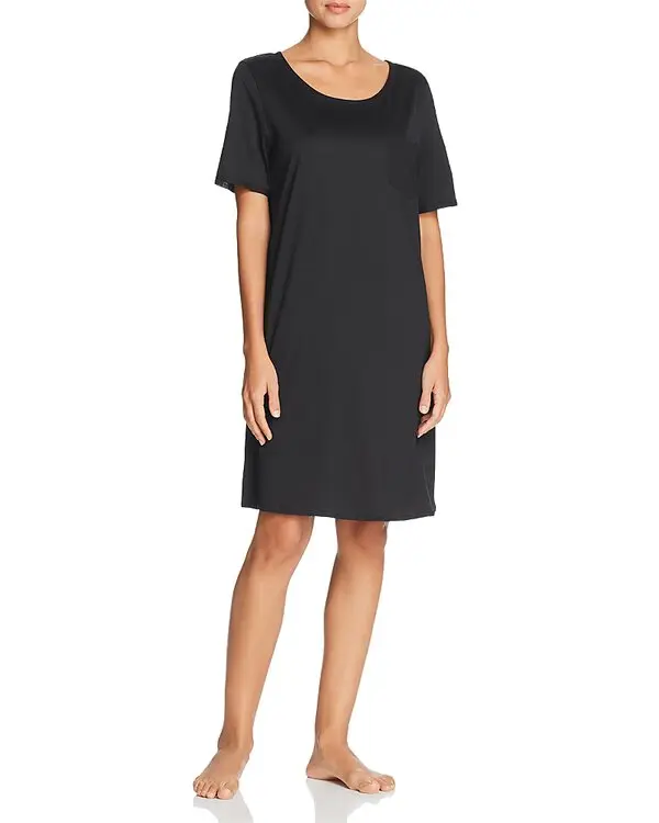 Hanro Cotton Deluxe Sleepshirt - Black