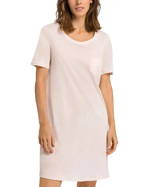 Hanro Cotton Deluxe Sleepshirt - Crystal Pink