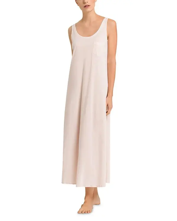 Hanro Cotton Deluxe Tank Nightgown - Crystal Pink