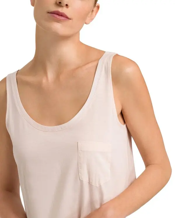 Hanro Cotton Deluxe Tank Nightgown - Crystal Pink