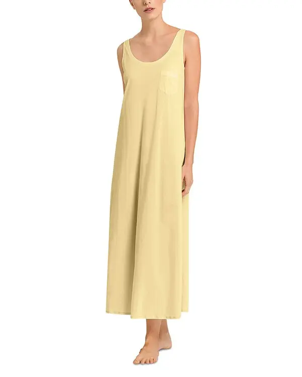 Hanro Cotton Deluxe Tank Nightgown - Vanilla Highlight