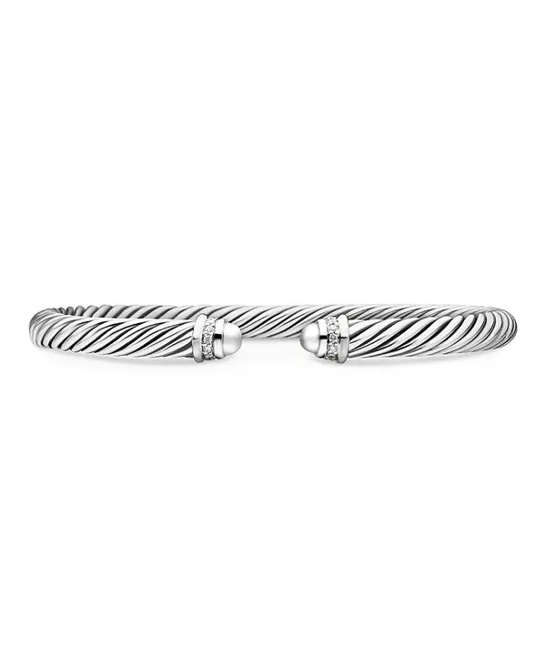 David Yurman Cable Classics Bracelet With Diamonds - Silver