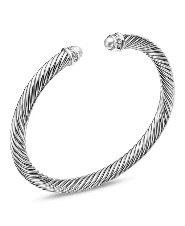 David Yurman Cable Classics Bracelet With Diamonds - Silver