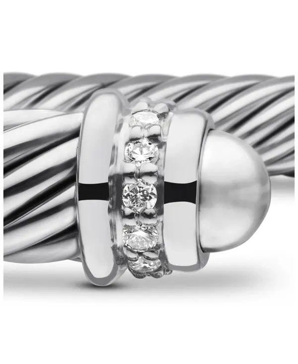 David Yurman Cable Classics Bracelet With Diamonds - Silver