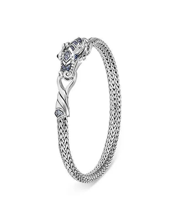 John Hardy Sterling Silver Legends Naga Dragon Link Bracelet - Blue