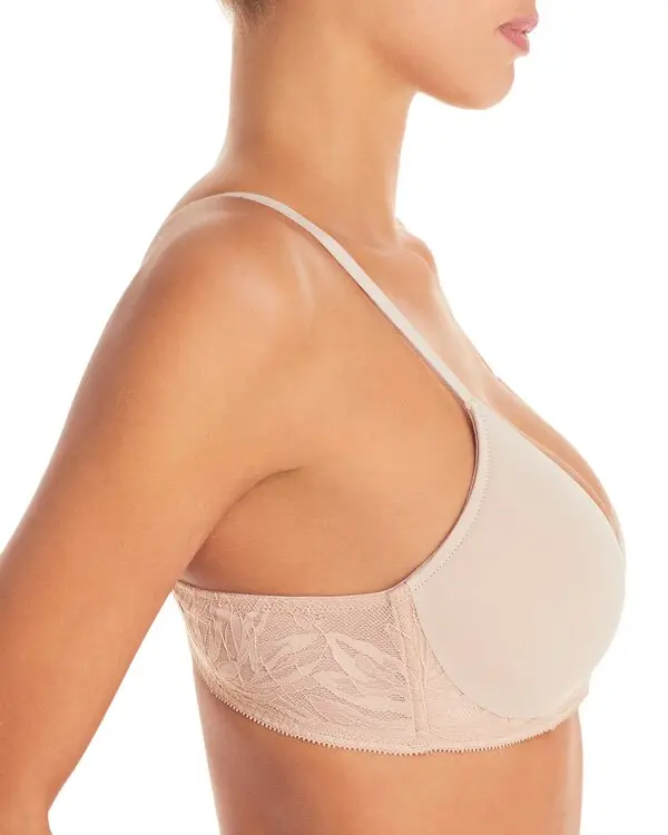 ON GOSSAMER Sleek & Lace Wirefree Bra - Champagne