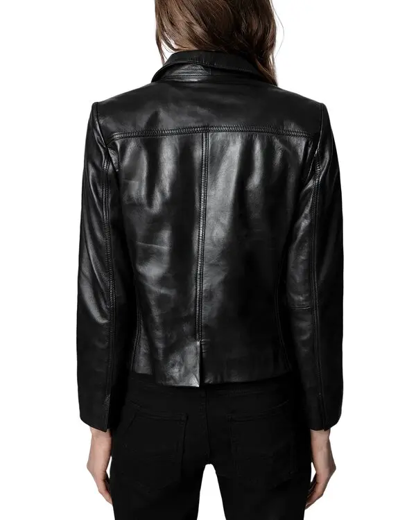 Zadig&Voltaire Liam Leather Jacket - Black