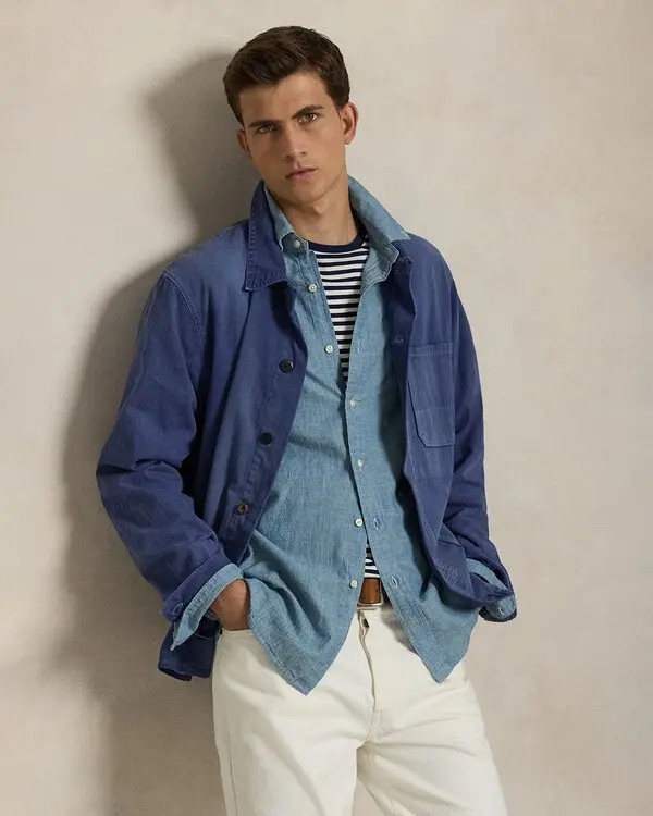 Polo Ralph Lauren Classic Fit Long Sleeve Cotton Button Down Shirt - Chambray