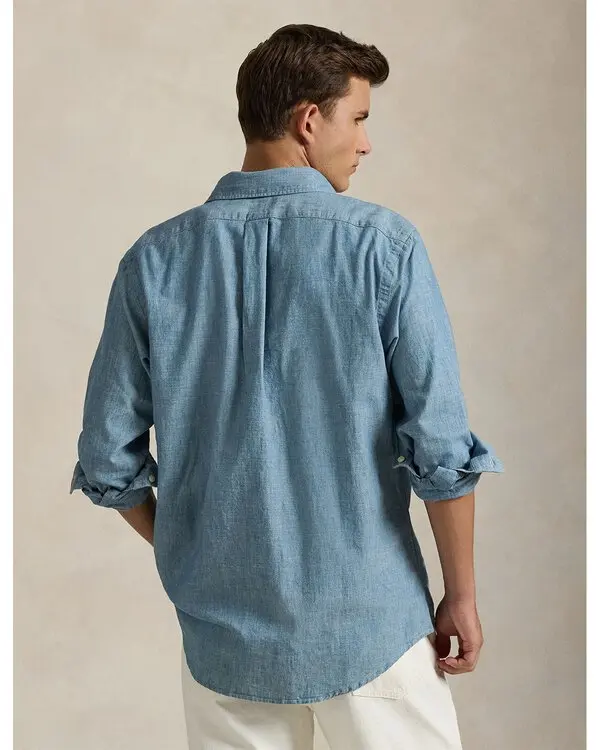 Polo Ralph Lauren Classic Fit Long Sleeve Cotton Button Down Shirt - Chambray