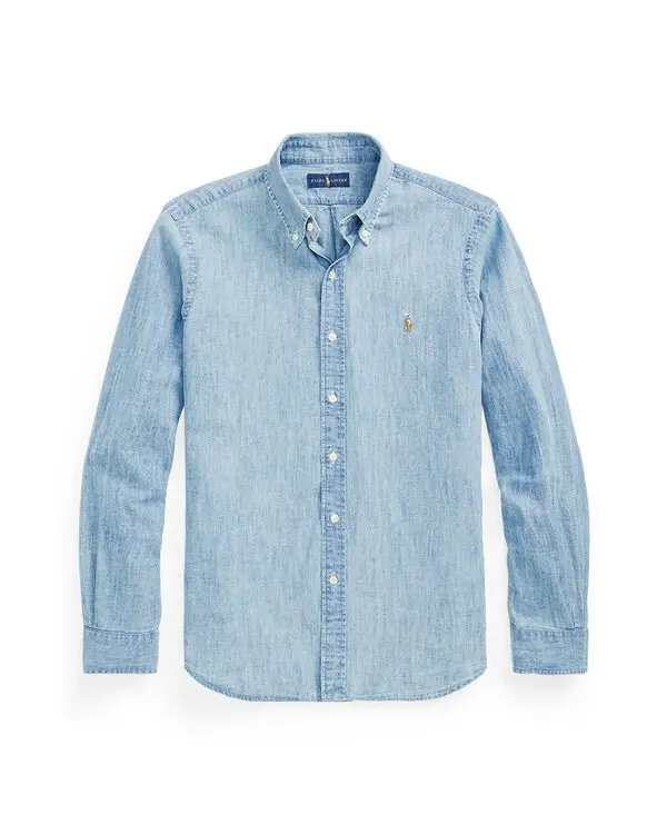 Polo Ralph Lauren Classic Fit Long Sleeve Cotton Button Down Shirt - Chambray