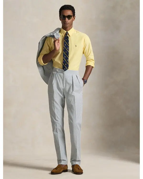 Polo Ralph Lauren Classic Fit Long Sleeve Cotton Oxford Button Down Shirt - Yellow
