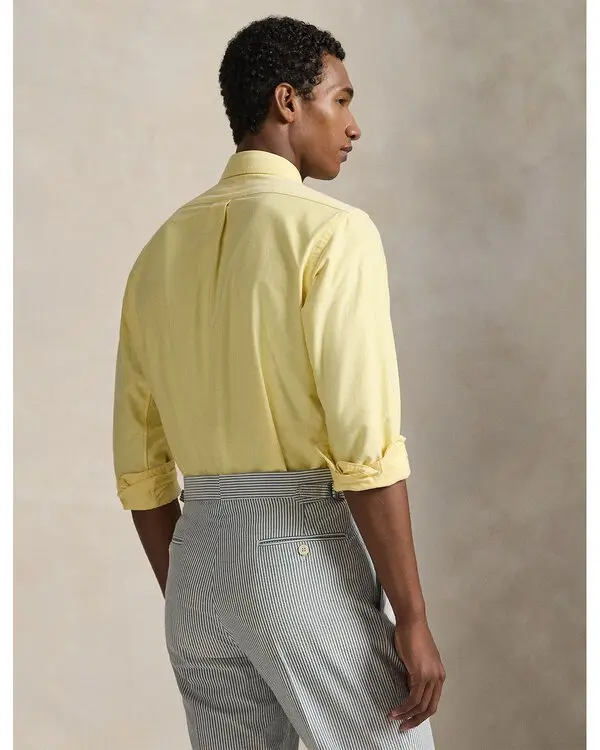Polo Ralph Lauren Classic Fit Long Sleeve Cotton Oxford Button Down Shirt - Yellow
