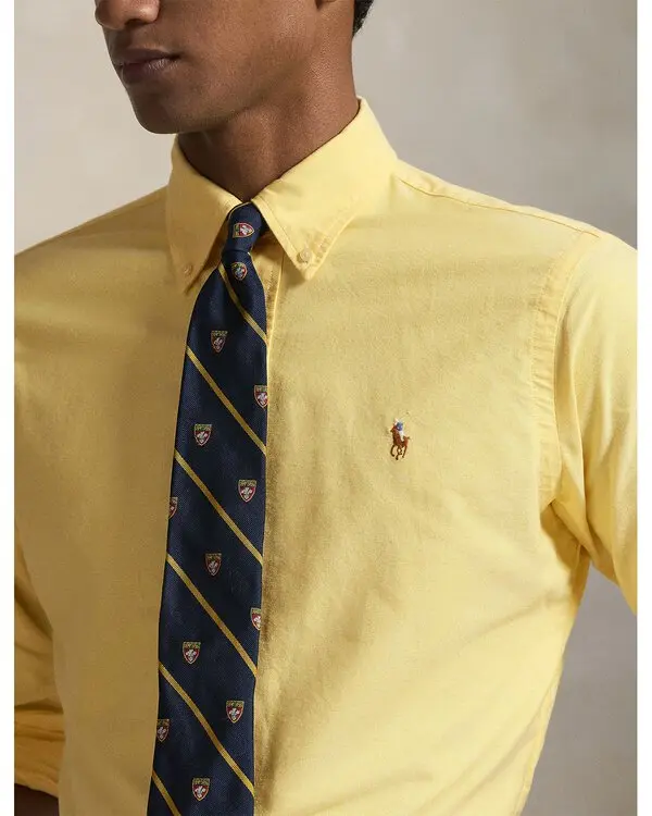 Polo Ralph Lauren Classic Fit Long Sleeve Cotton Oxford Button Down Shirt - Yellow