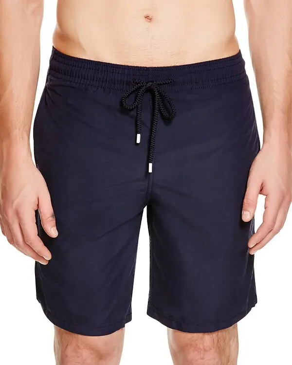 Vilebrequin Okoa Solid 8" Swim Trunks - Dark Blue