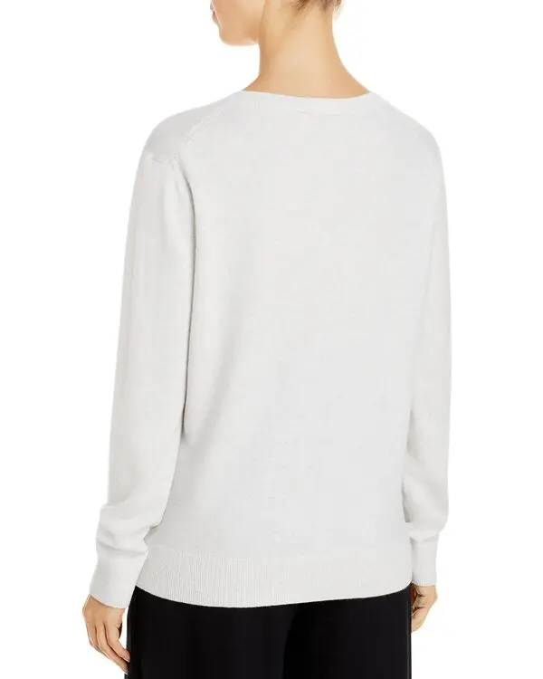 Vince Weekend V-neck Cashmere Sweater - White