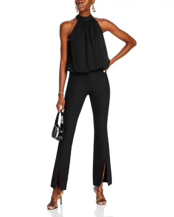 Alice + Olivia Maris Halter Neck Top - Black