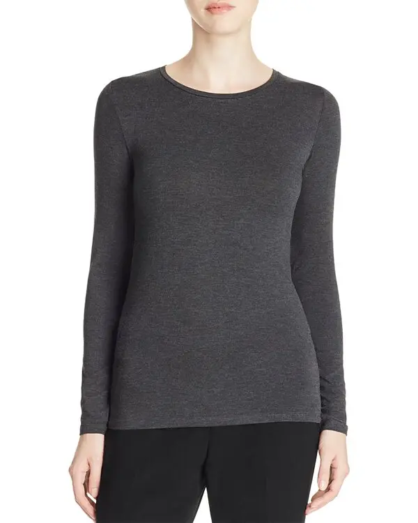 Majestic Filatures Crewneck Long Sleeve Tee - Anthracite