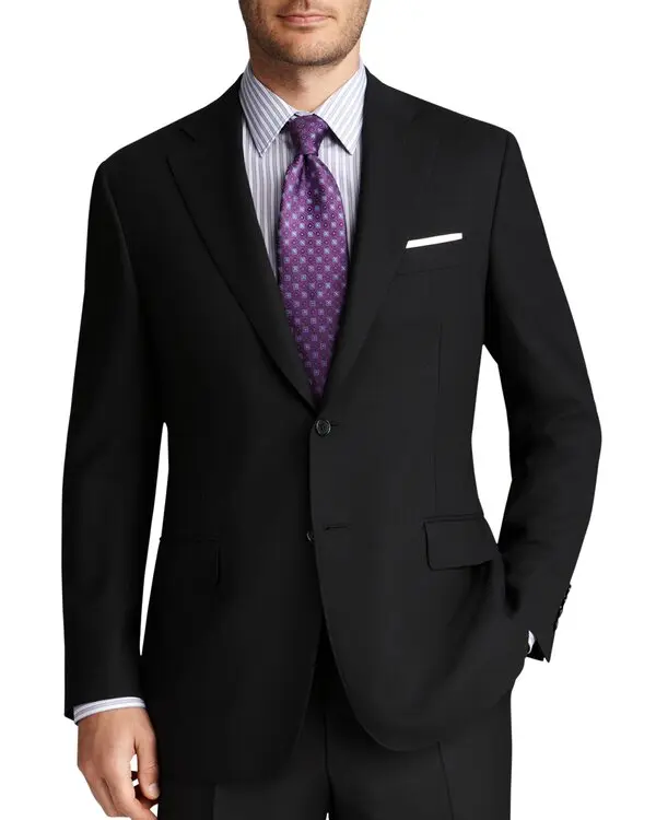 Canali Siena Classic Fit Sport Coat Black Editorialist
