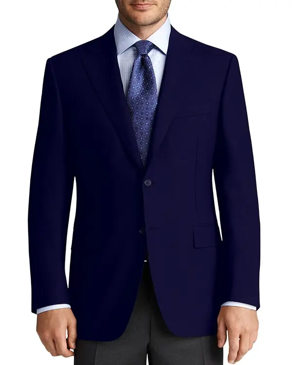 Canali Siena Classic Fit Sport Coat - Navy