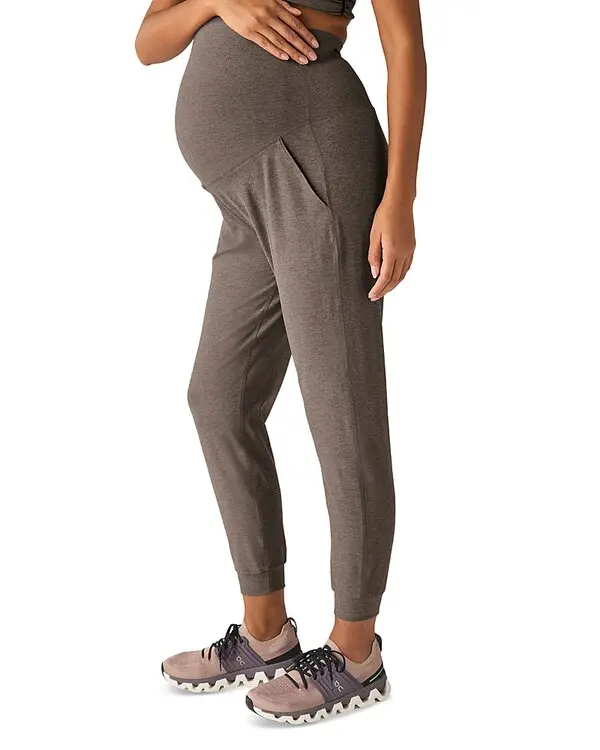 Beyond Yoga Spacedye Maternity Joggers - Soft Umber
