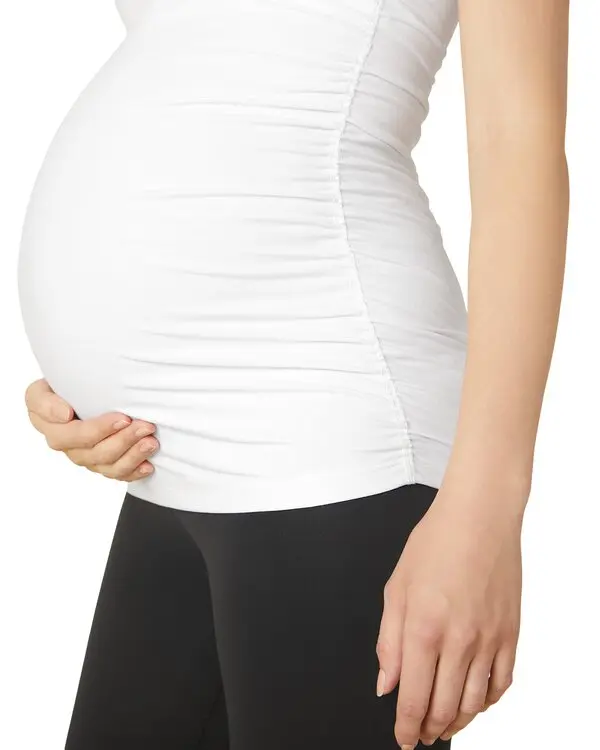 Beyond Yoga Racerback Maternity Tank - Cloud White