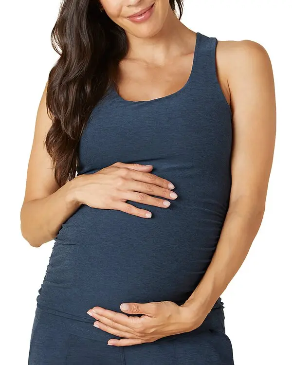 Beyond Yoga Racerback Maternity Tank - Nocturnal Navy