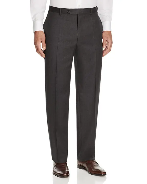 Canali Siena Wool Dress Pants - Charcoal