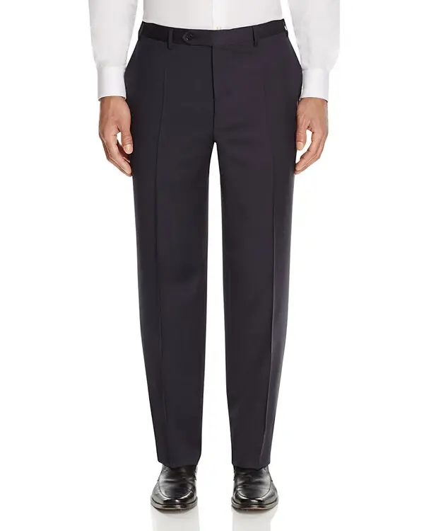 Canali Siena Wool Dress Pants - Navy