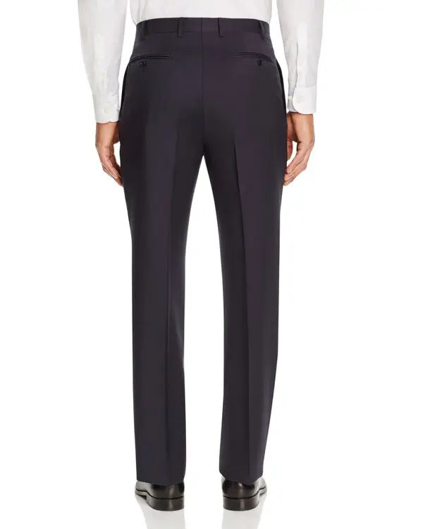 Canali Siena Wool Dress Pants - Navy