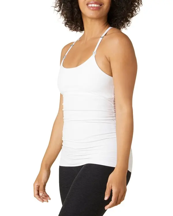 Beyond Yoga Maternity Spacedye Nursing Camisole - Cloud White