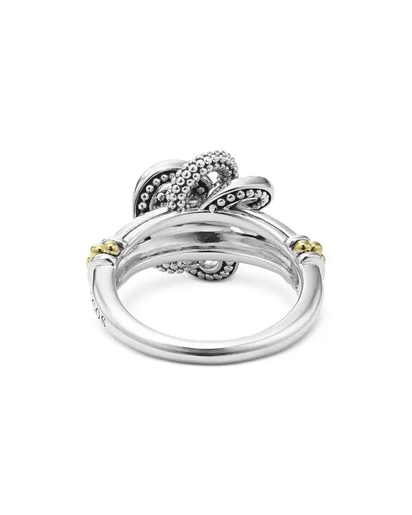 Lagos Sterling And 18k Yellow Gold Love Knot Ring