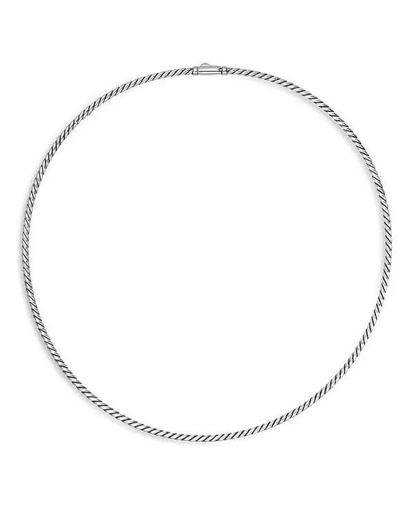 David Yurman Sterling Sculpted Cable Necklace - Silver