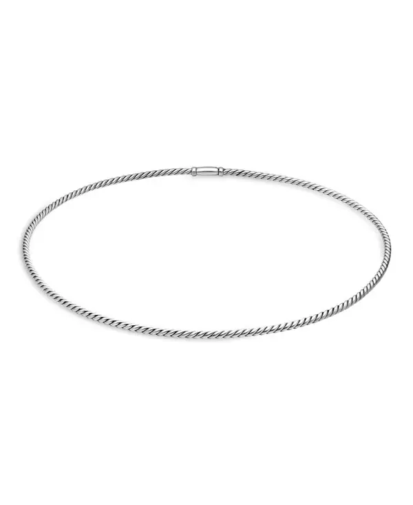David Yurman Sterling Sculpted Cable Necklace