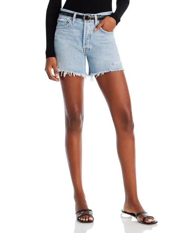 AGOLDE Parker Long Denim Shorts - Swapmeet