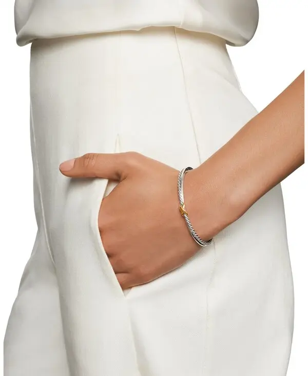 David Yurman Petite X Cuff - Silver