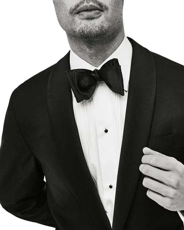 Eton Contemporary Fit Pleated Bib Tuxedo Shirt - White