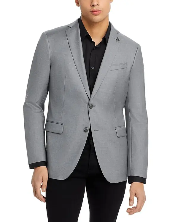 John Varvatos Basic Slim Fit Suit Jacket - Pearl Gray