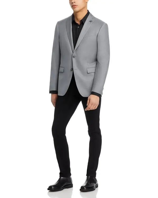 John Varvatos Basic Slim Fit Suit Jacket - Pearl Gray