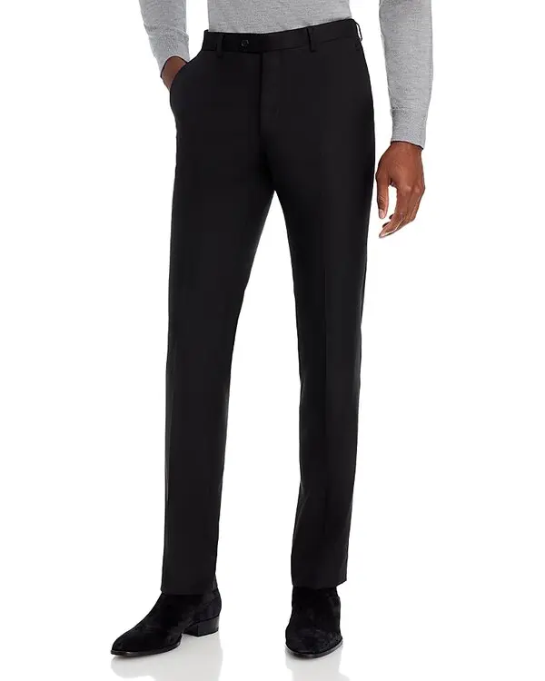 John Varvatos Wool Slim Fit Suit Pants - Black