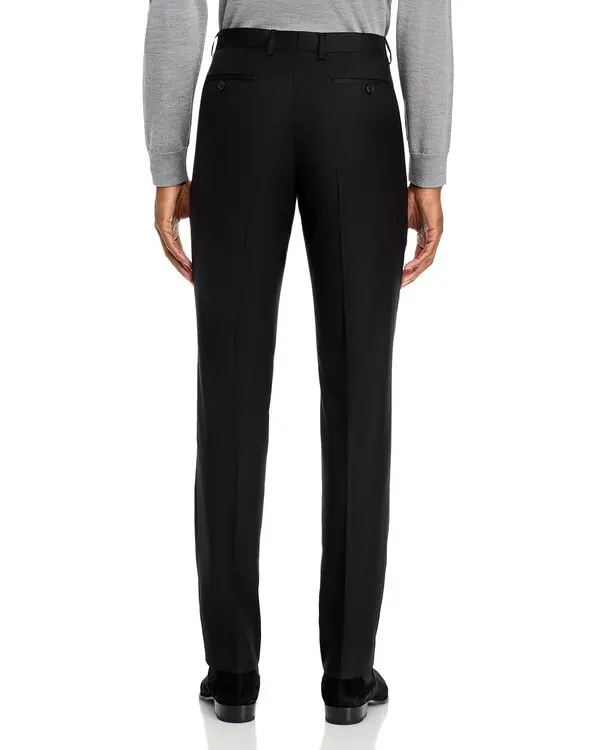 John Varvatos Wool Slim Fit Suit Pants - Black