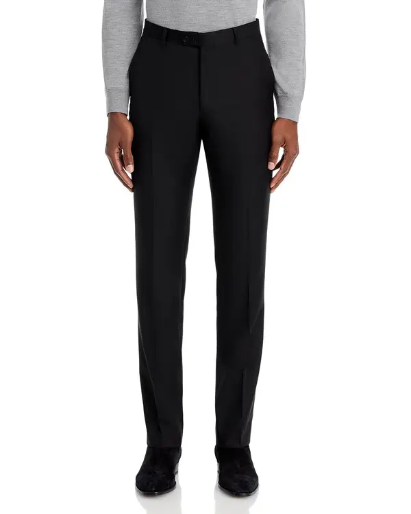 John Varvatos Wool Slim Fit Suit Pants - Black